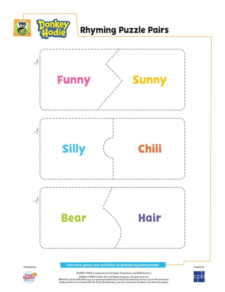 Donkey Hodie: Rhyming Puzzle Pairs - Fred Rogers Productions